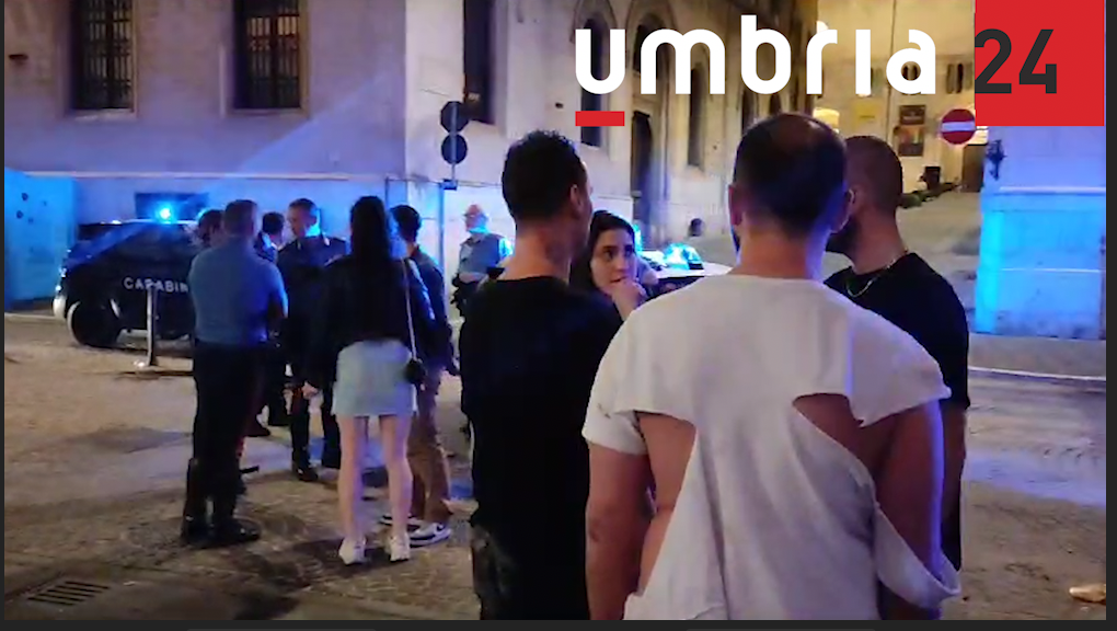 Rissa in centro storico alla prima serata di Umbria Jazz. Video