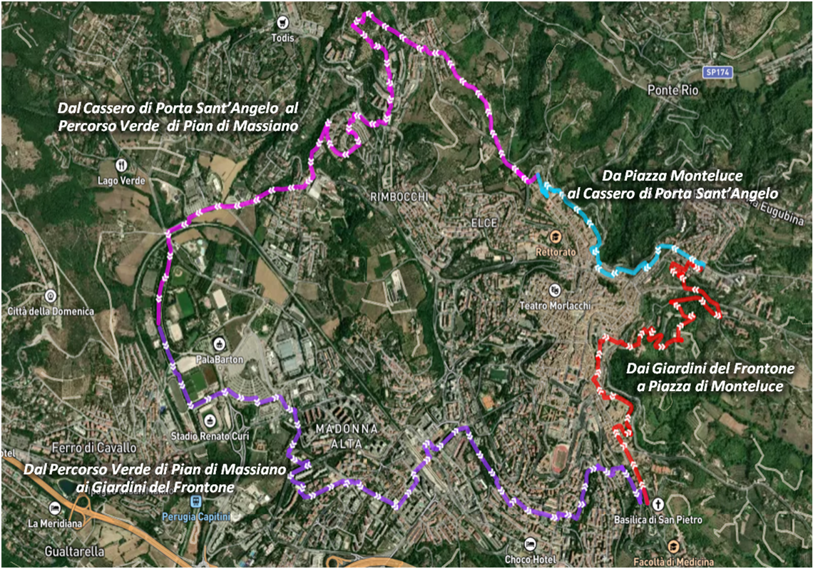 Perugia può avere una "cintura verde" pedonale e ciclabile di 130 km ...